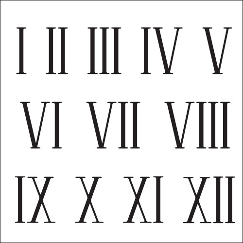Set roman numerals i v x l c d m for number Vector Image