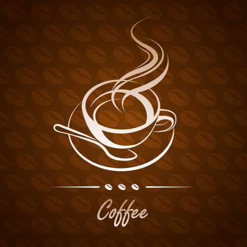 Coffee cup logo design background Royalty Free Vector Image