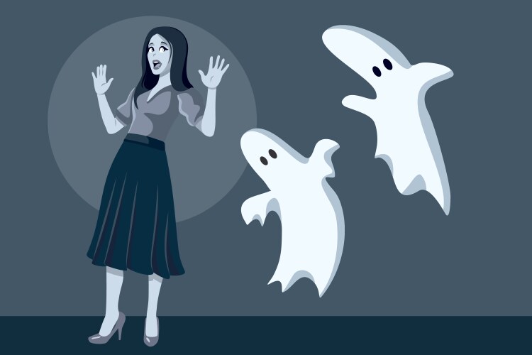 Desperate woman feeling stressed and anxious Vector Image