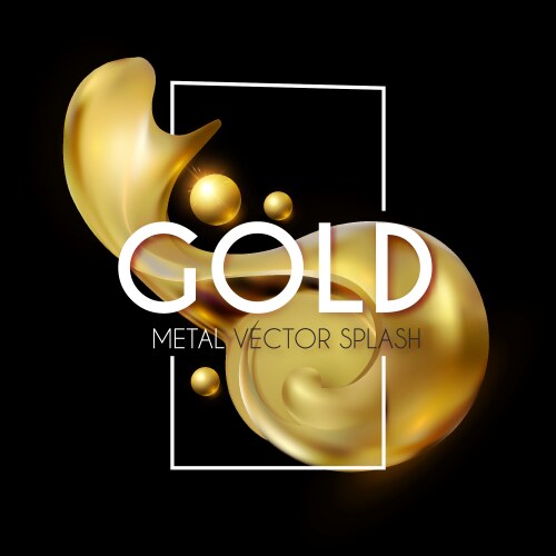 Fancy 3d gold golden text metal logo icon design Vector Image