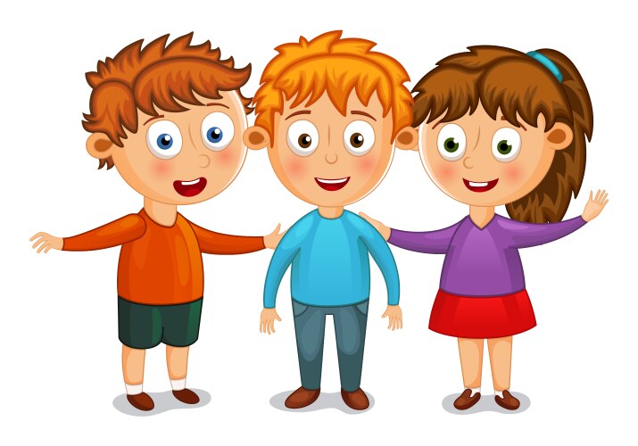 Two Friends Clipart Kids