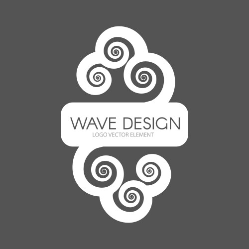 Magic wave logo design Royalty Free Vector Image