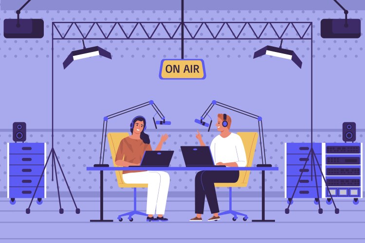 Cartoon media propaganda Royalty Free Vector Image