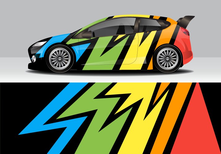 Modern sporty abstract car wrap auto sticker Vector Image