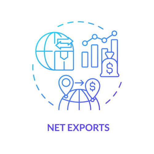 Real gdp blue gradient concept icon Royalty Free Vector