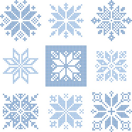 Cross Stitch Vector Images (over 7,500)