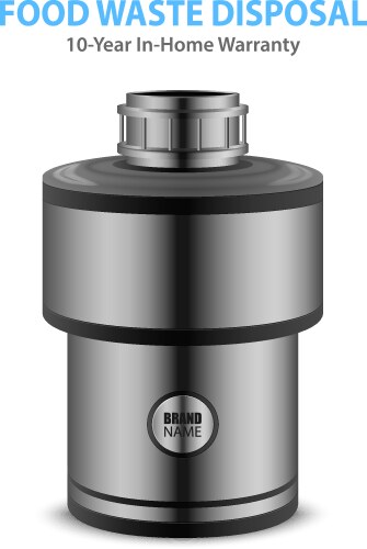 Realistic food waste disposer Royalty Free Vector Image