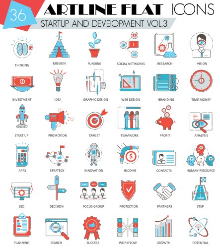 Seo and development ultra modern color Royalty Free Vector