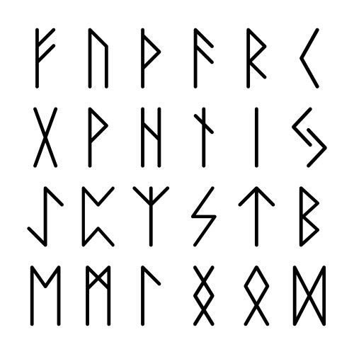 Ancient Runes: Symbol Meanings & History Vector Image