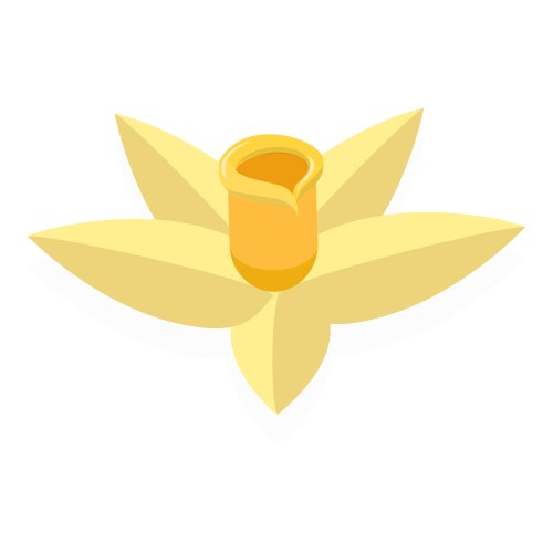 Vanilla detailed icon Royalty Free Vector Image