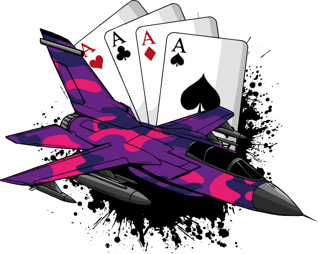 Jet plane random stream Royalty Free Vector Image