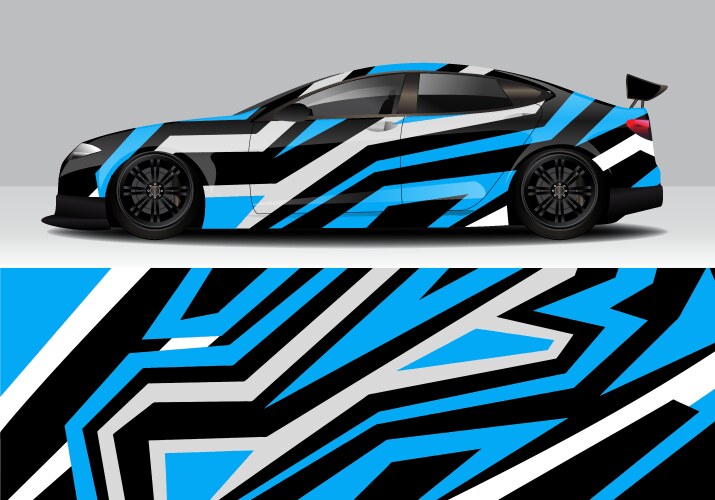 Modern sporty abstract car wrap auto sticker Vector Image