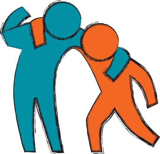 Person helping someone Royalty Free Vector Image