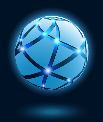 Abstract global icon Royalty Free Vector Image