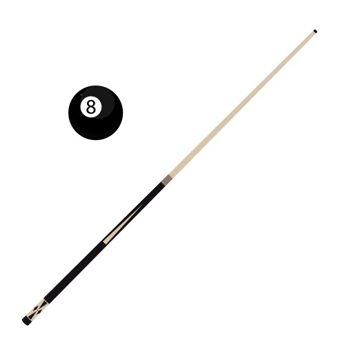 Realistic billiard snooker pool ball cue Vector Image