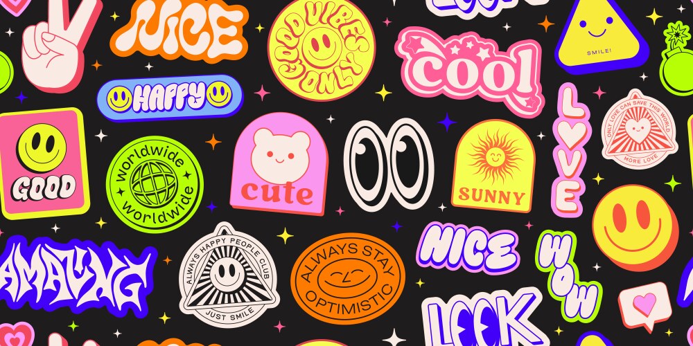 Cool Stickers Vector Images (over 46,000)