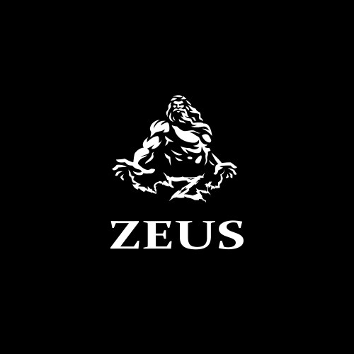 Zeus lightning insignia Royalty Free Vector Image