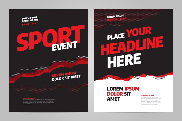 Poster template design for sports event sport Vector Image