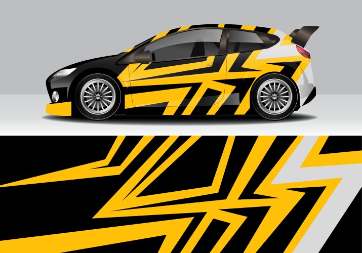Modern sporty abstract car wrap auto sticker Vector Image