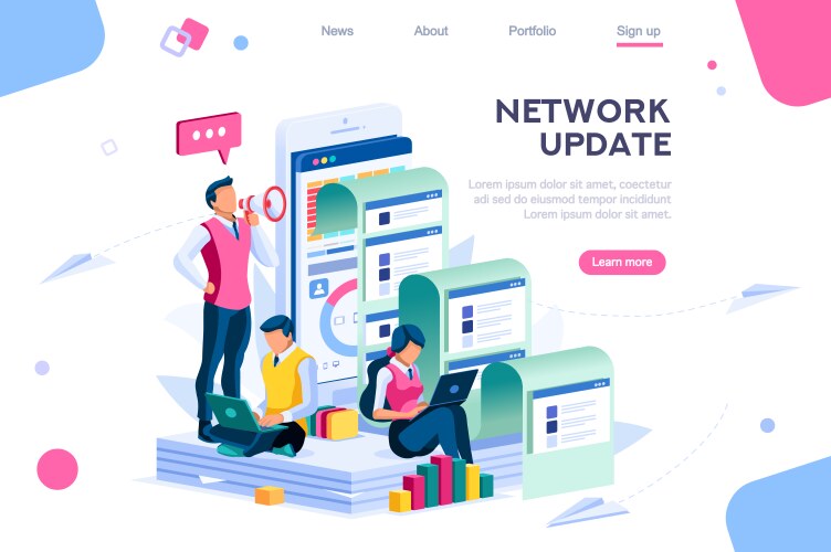 Technical banner for website Royalty Free Vector Image