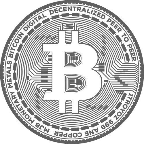 Bitcoin logo Royalty Free Vector Image - VectorStock