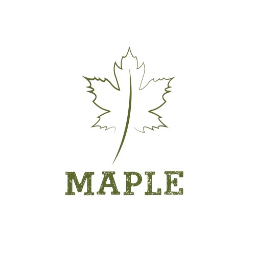 Sugar maple tree leaf outline Royalty Free Vector Image
