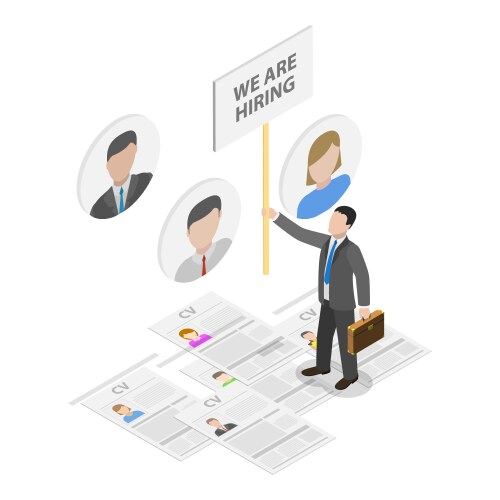 Hrm human resource management hris software Vector Image