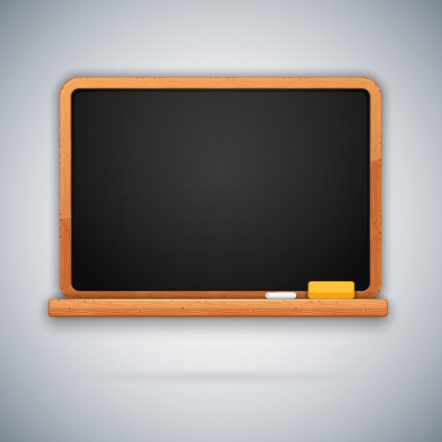 School blackboard and desk Royalty Free Vector Image