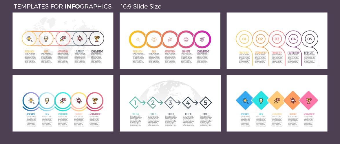 Blank infographic arrow templates Royalty Free Vector Image