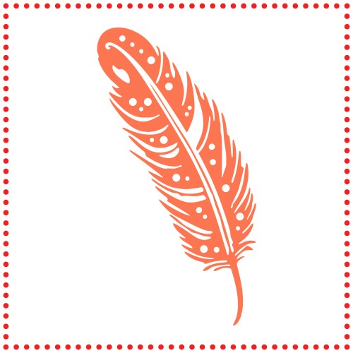 Feather silhouette set intricate designs Vector Image