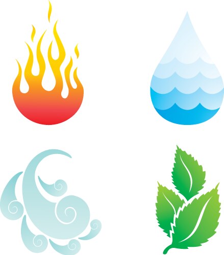 Four elements nature Royalty Free Vector Image
