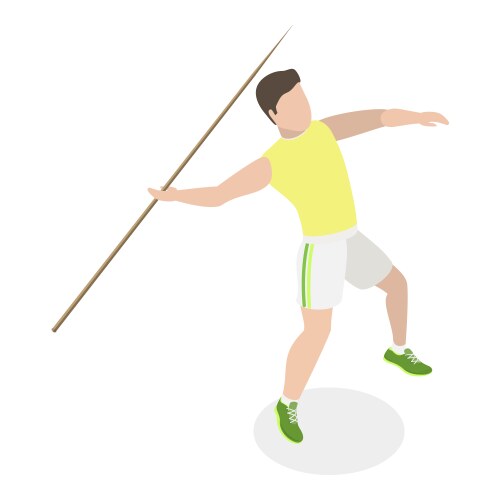 Man Throwing Javelin Vector Images Over 300