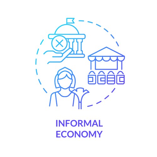 Social benefit blue gradient concept icon Vector Image