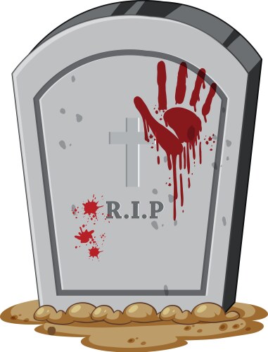 Gravestone rip Royalty Free Vector Image - VectorStock
