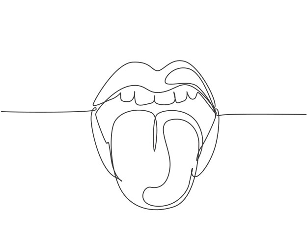 Mouth Tongue Line Drawing Vector Images (over 520)