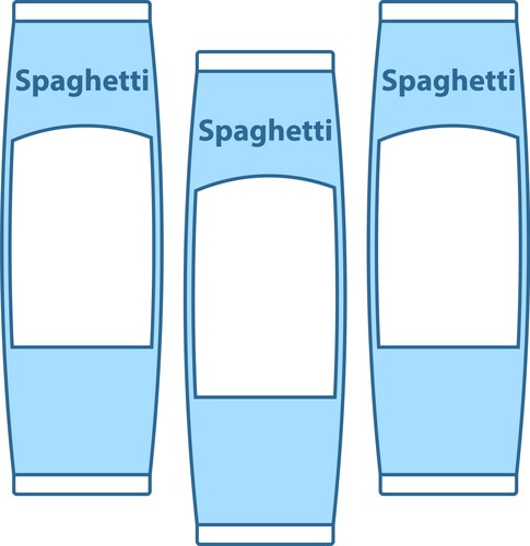 Spaghetti package icon Royalty Free Vector Image