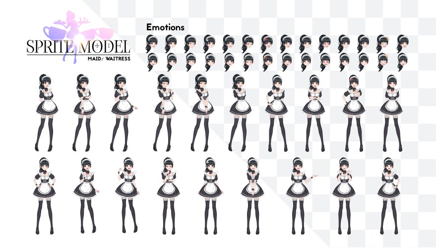 Anime Character Sprite Vector Images (over 1,700)