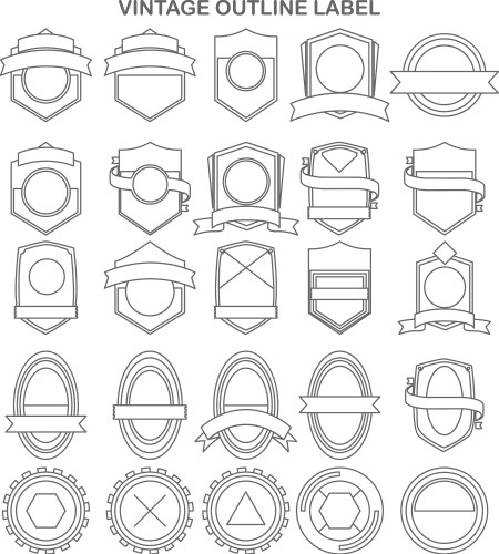 Vintage Ribbon & Seal Labels Royalty Free Vector Image