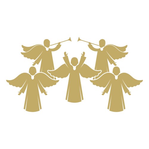 Angels sing and praise god in heaven Royalty Free Vector