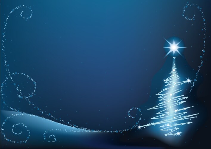 Blue abstract christmas Royalty Free Vector Image