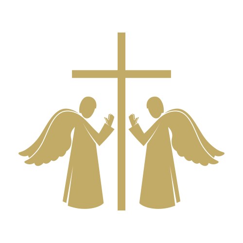 Angels sing and praise god in heaven Royalty Free Vector