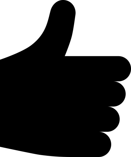 Approve icon like hand gesture thumb up Royalty Free Vector