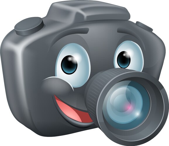 Cartoon camera mascot Royalty Free Vector Image