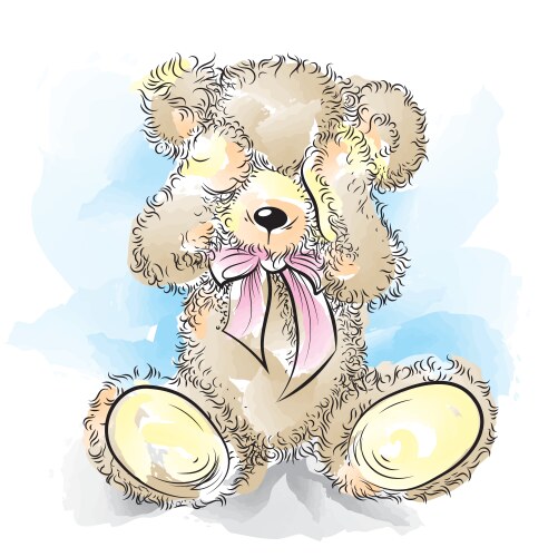 Neon Drip Teddy Bear – Royalty-Free Vector | VectorStock