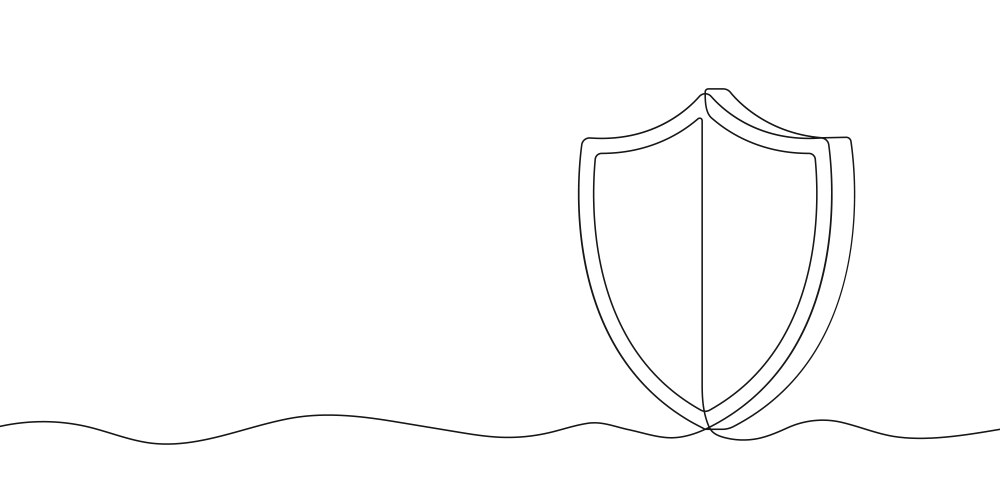 Protection shields set Royalty Free Vector Image