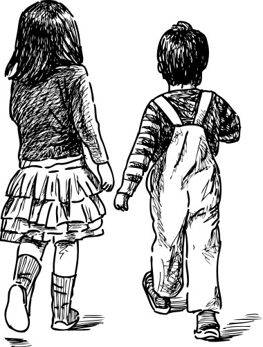 Brothers and sisters Royalty Free Vector Image