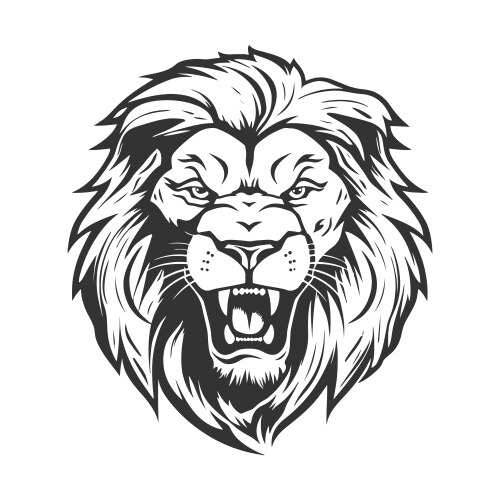 Lion clip art design Royalty Free Vector Image
