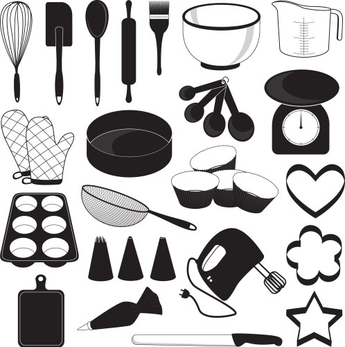 Baking icons Royalty Free Vector Image - VectorStock
