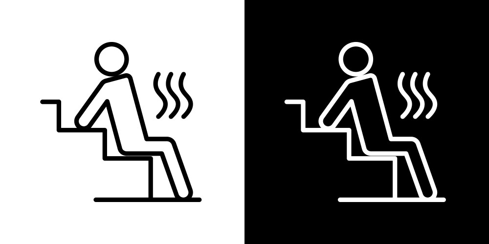 Sauna icon set on white background Royalty Free Vector Image