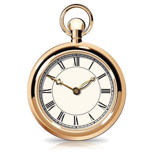 Gold watch Royalty Free Vector Image - VectorStock